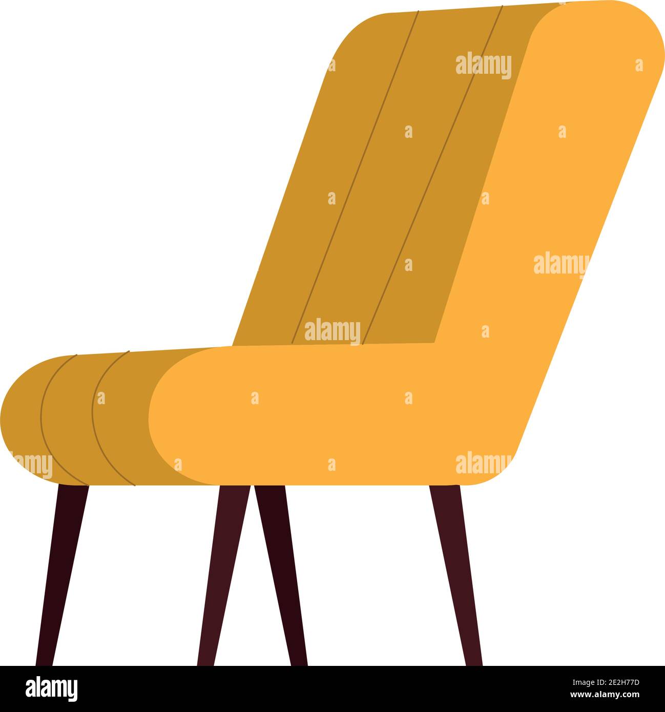 home yellow chair icon design, room and decoration theme Vector ...