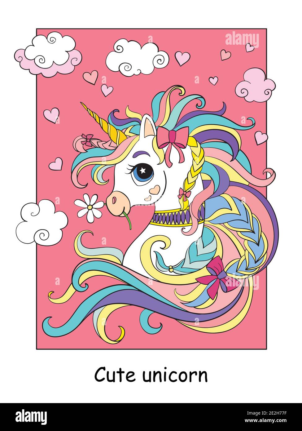 Cute cartoon cloud hearts Stock Vector Images - Alamy