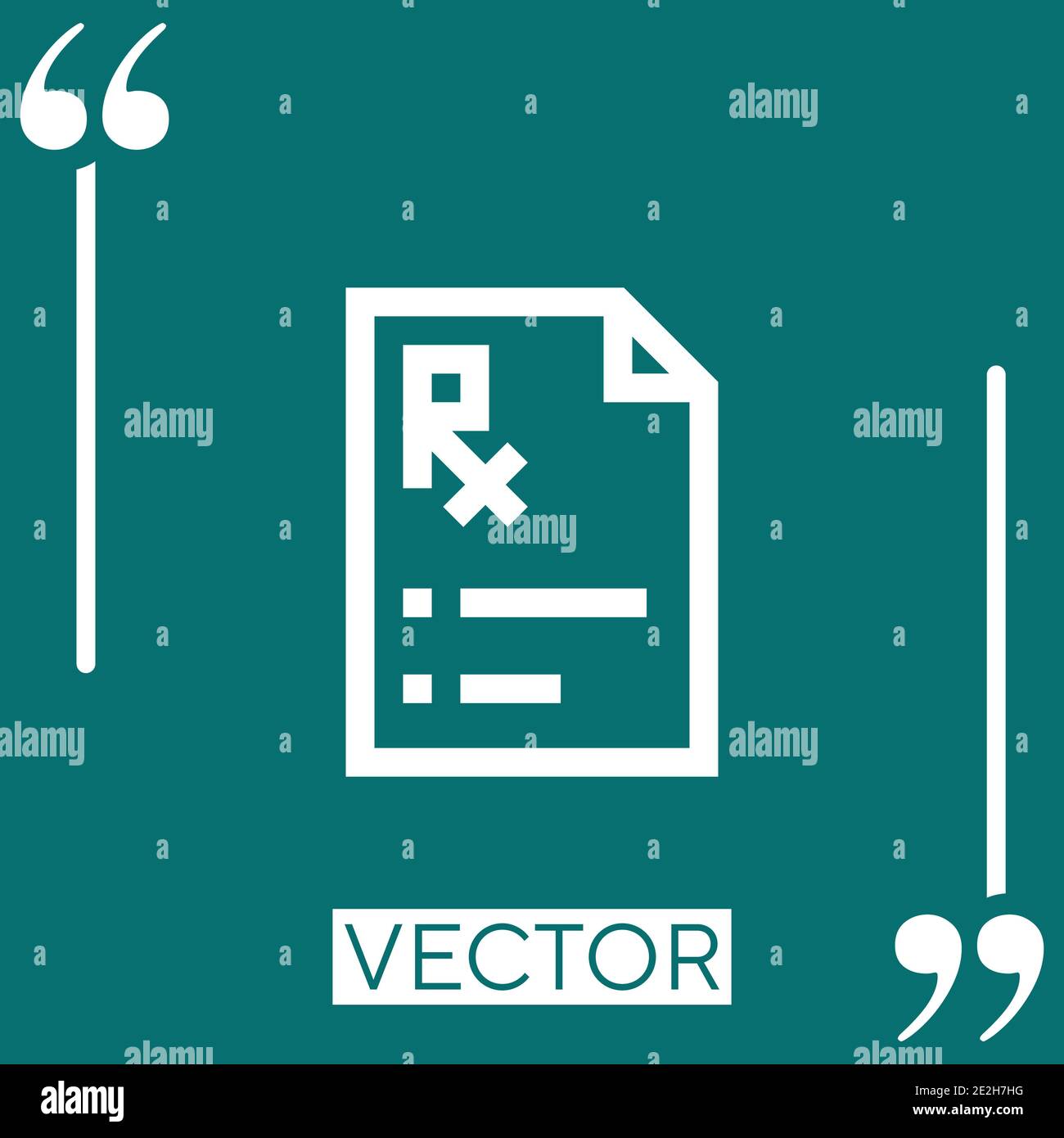 medical prescription vector icon Linear icon. Editable stroke line ...