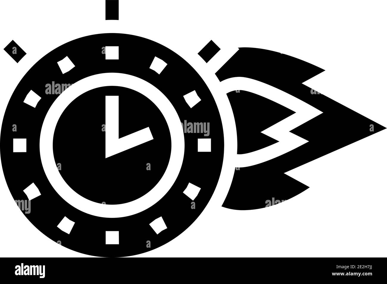 burning time stopwatch glyph icon vector illustration Stock Vector ...
