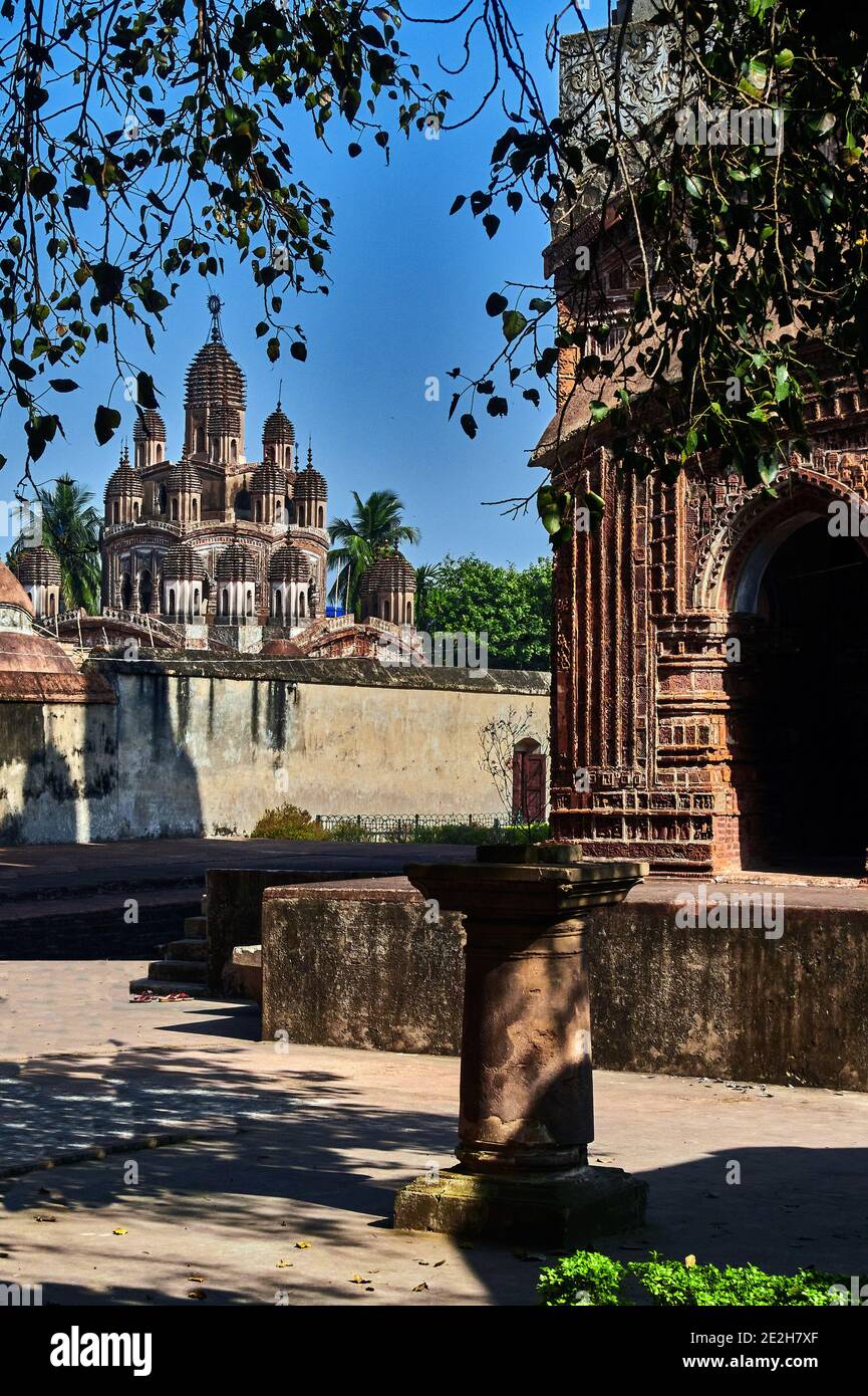 Kalna City, West Bengal, India. The Krishnachandra Temple ihas a ...