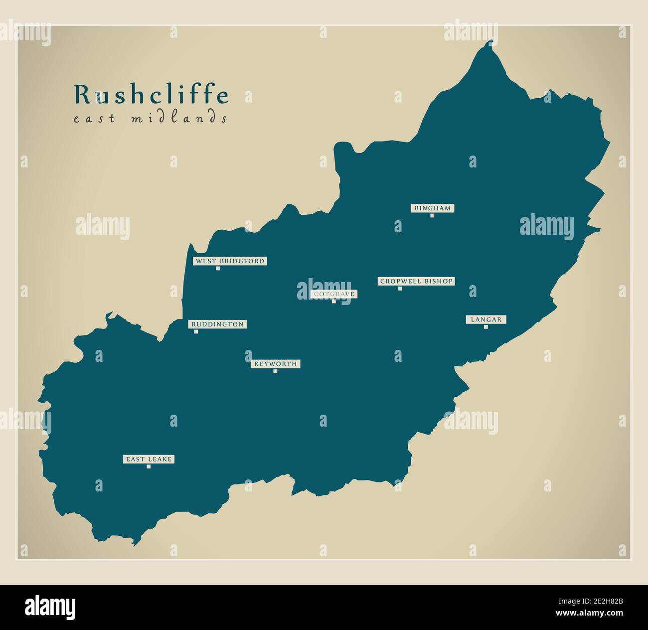Rushcliffe map Stock Vector Images - Alamy