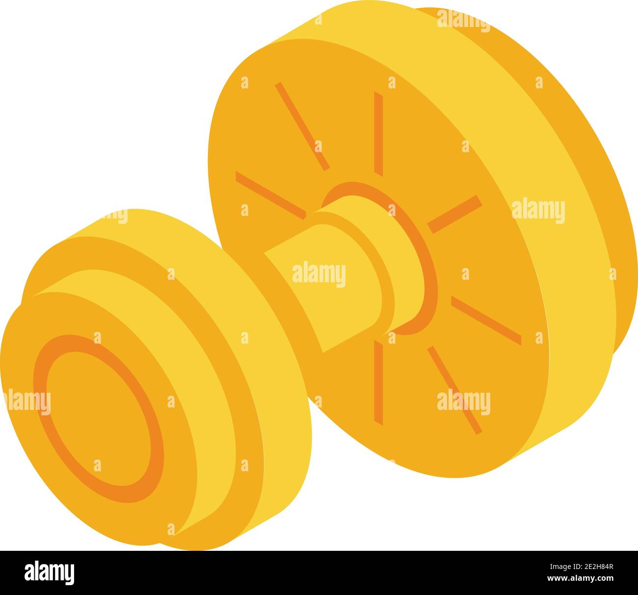 Round handle door icon. Isometric of round handle door vector icon for ...