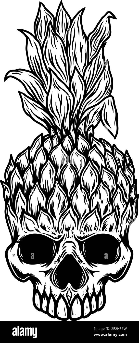 Pineapple skull Stock Vector Images - Alamy