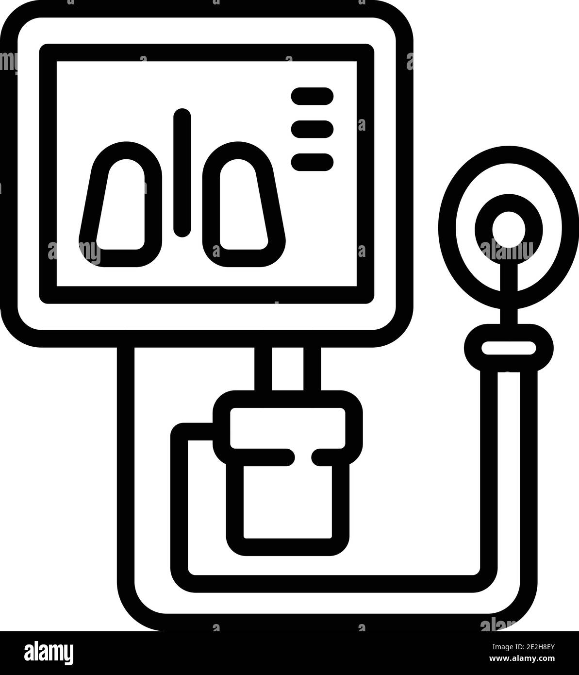 Ventilator medical machine icon. Outline ventilator medical machine ...