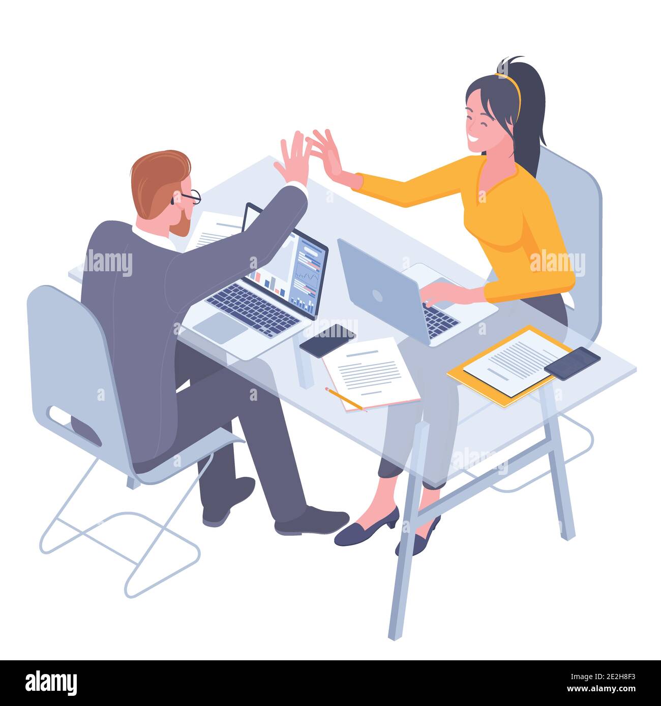 Teamwork successful high five together Stock Vector Image & Art - Alamy Teamwork successful high five together Stock Vector Image & Art - Alamy