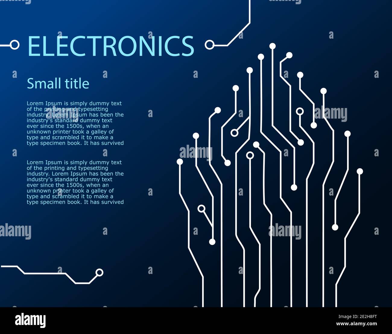 Dark Blue electronics background with line. circuit board pattern ...