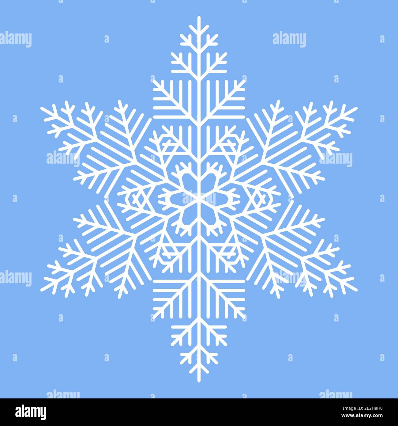 Simple White Snowflake Stock Vector Image & Art - Alamy