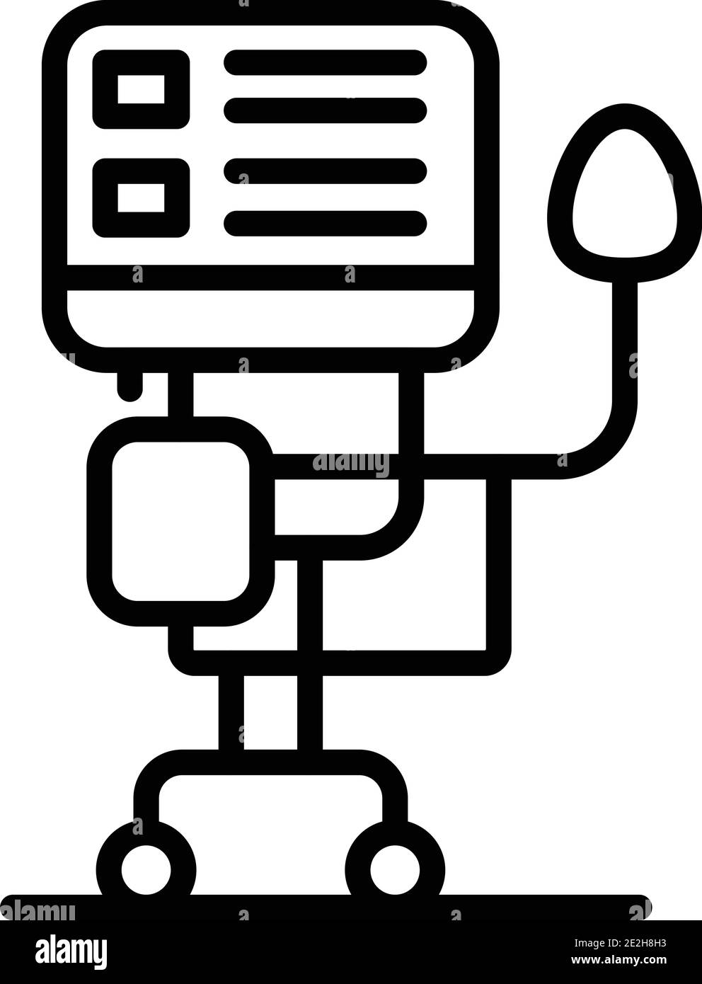 Emergency ventilator medical machine icon. Outline emergency ventilator ...