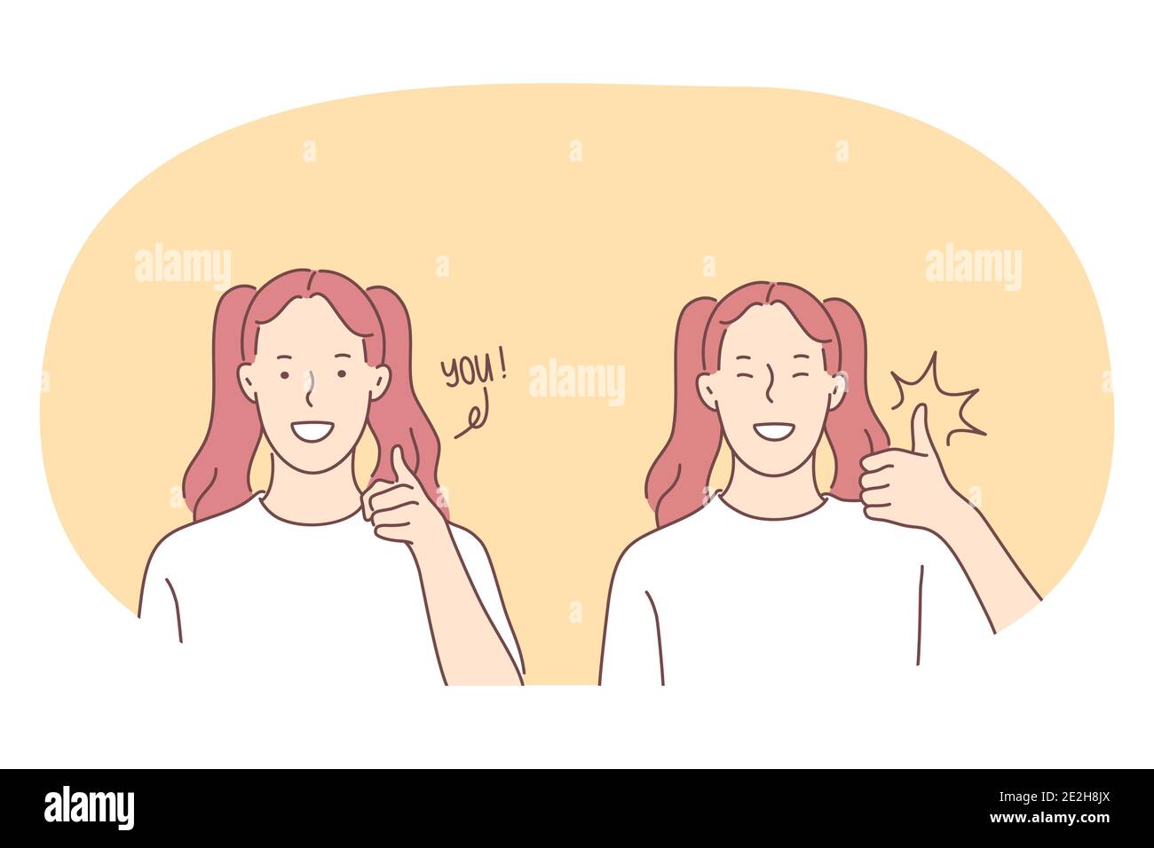 Sign language, gestures, hands communication concept Stock Vector Image ...