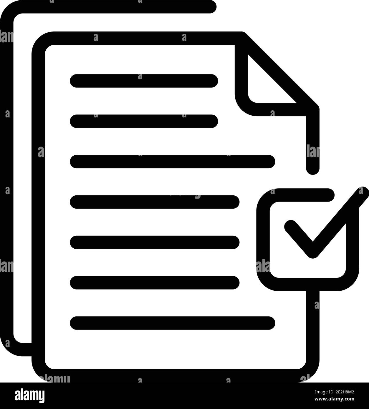 Done list icon. Outline done list vector icon for web design isolated ...