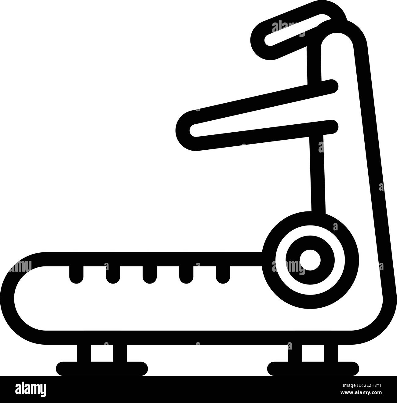 Treadmill icon. Outline treadmill vector icon for web design isolated ...