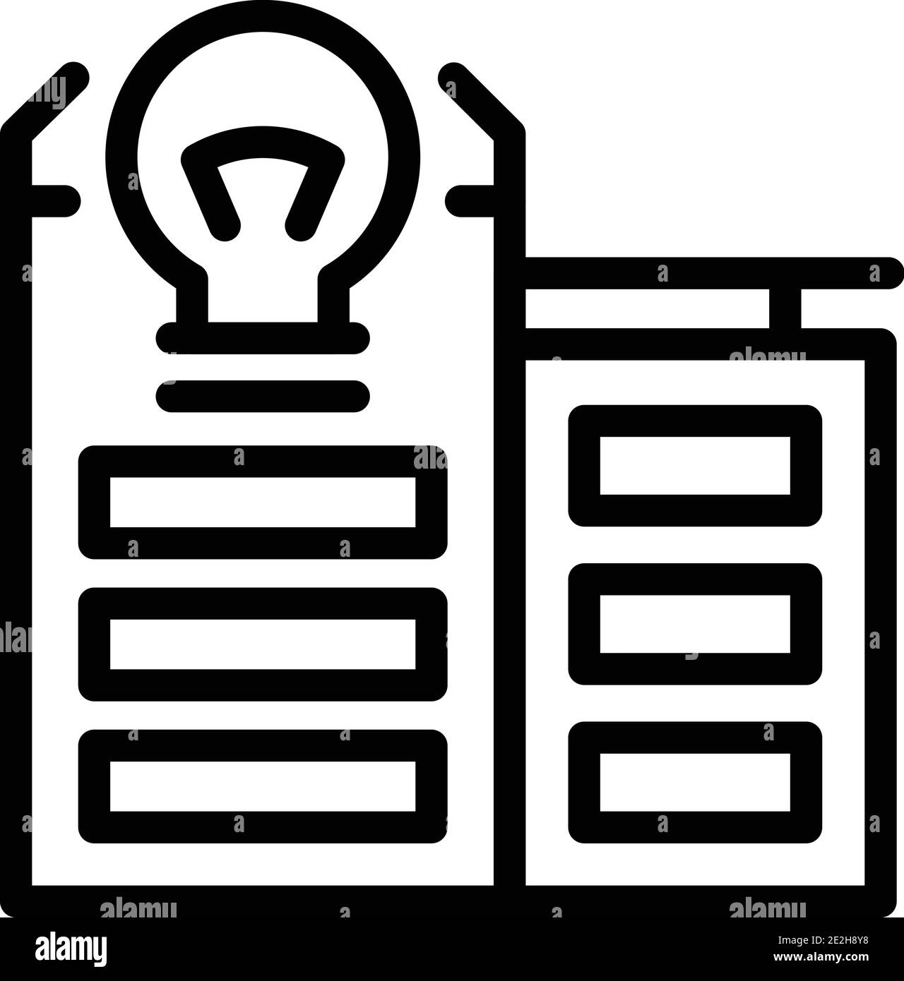 Energy building icon. Outline energy building vector icon for web ...