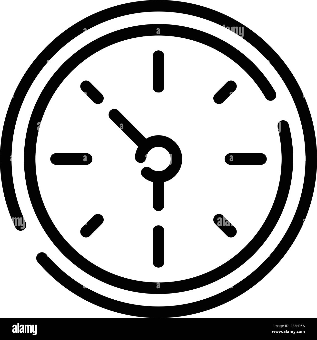 Home wall clock icon. Outline home wall clock vector icon for web ...