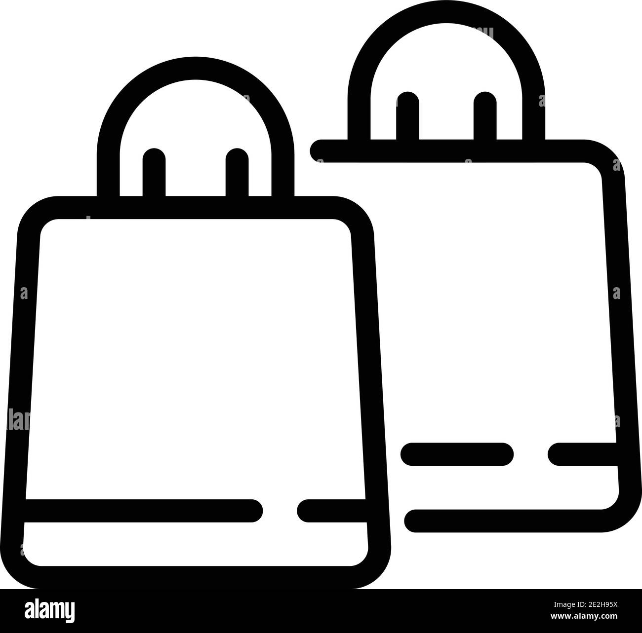 Shopping bags icon. Outline shopping bags vector icon for web design ...