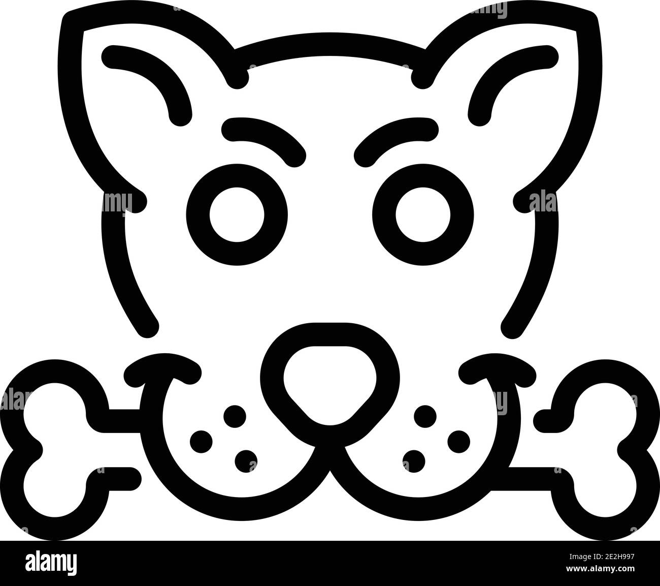Family dog icon. Outline family dog vector icon for web design isolated ...