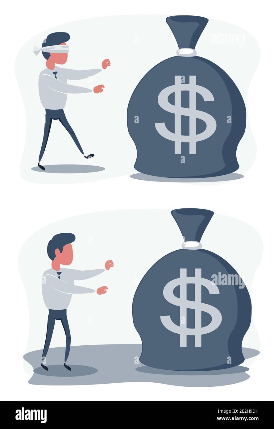 Cartoon businessmen find money lying on the ground. Search for ...