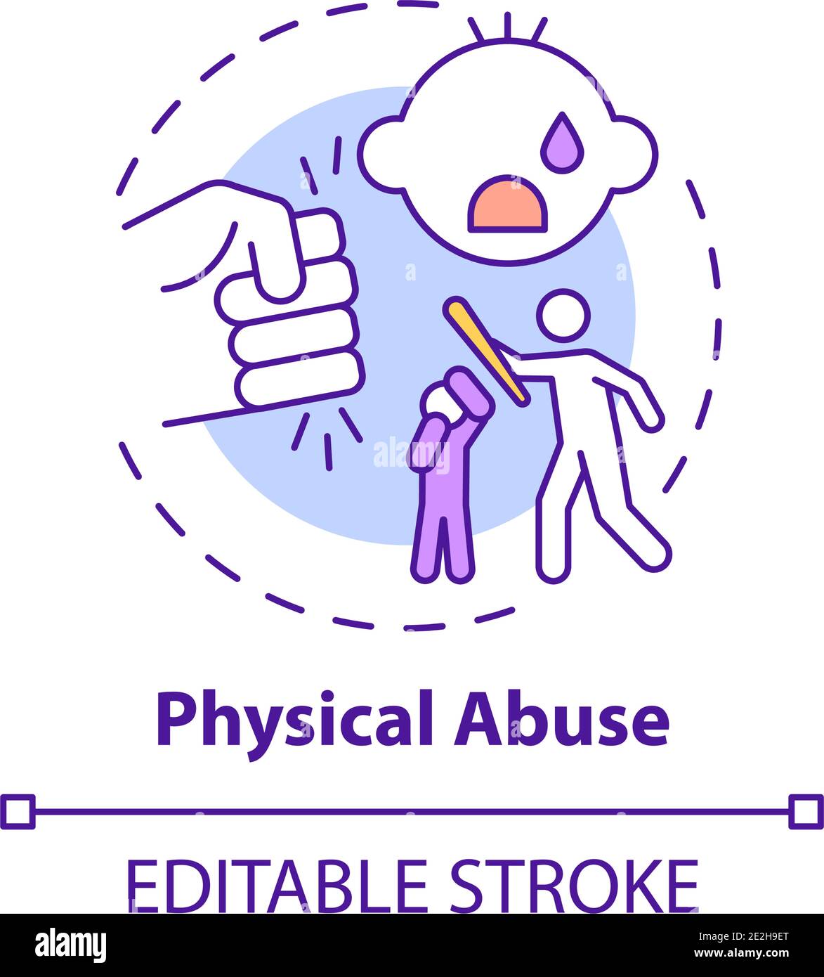 Physical abuse concept icon Stock Vector Image & Art - Alamy