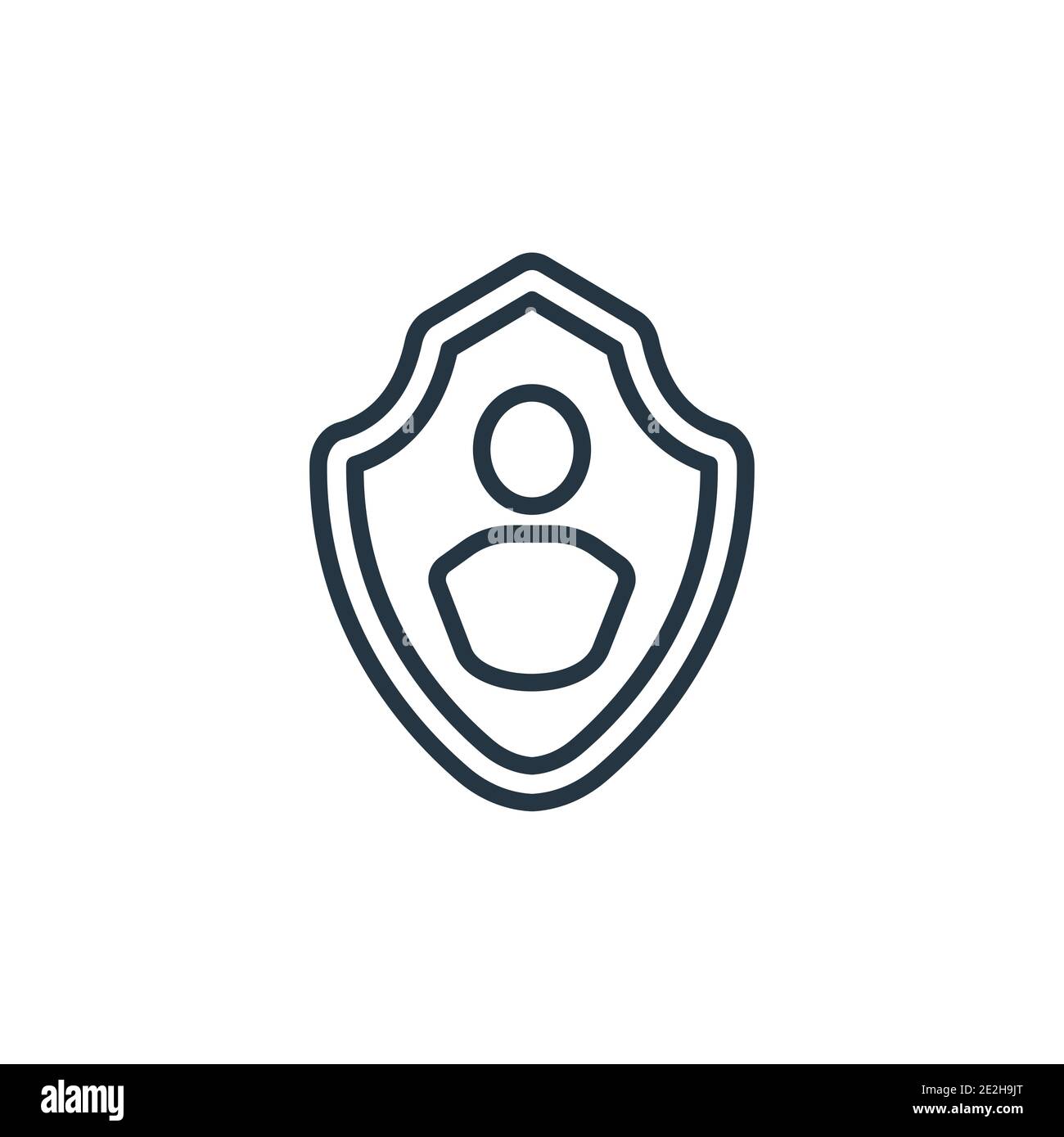 Privacy outline vector icon. Thin line black privacy icon, flat vector ...