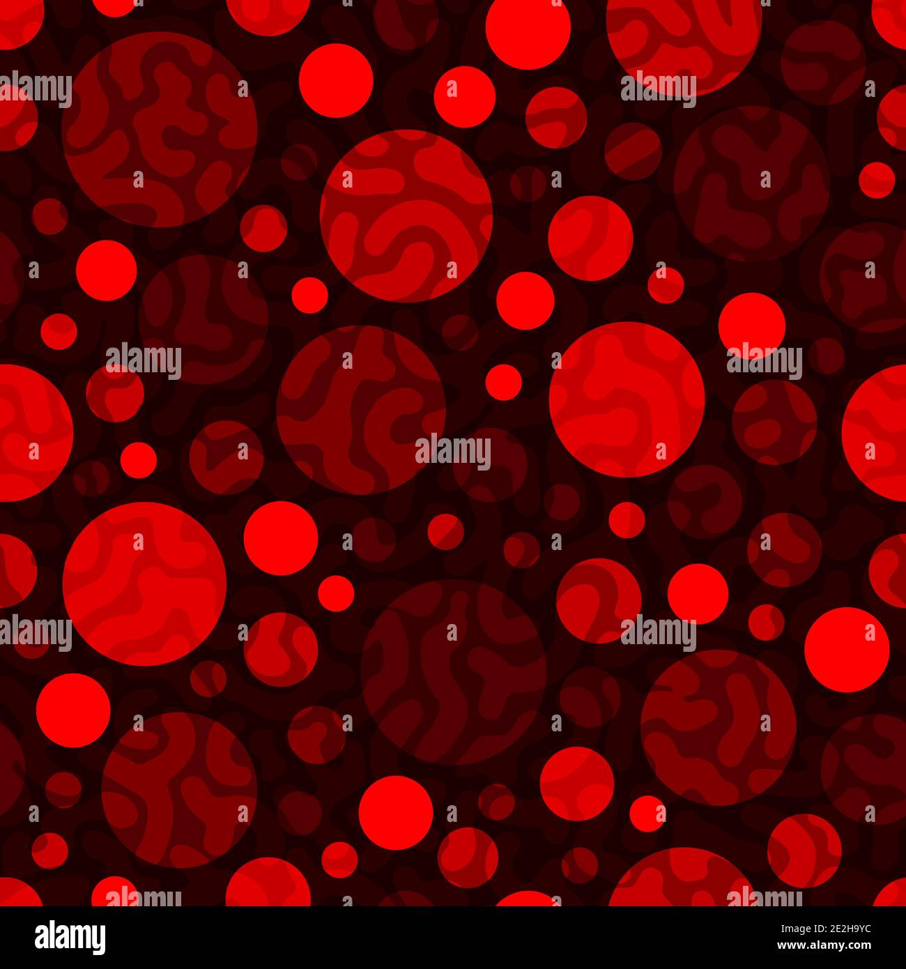 Red ornate geometric rounds background seamless pattern Stock Vector ...