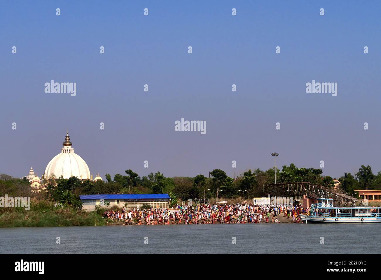 India, West Bengal, Mayapur. Mayapur city is surrounded by a few ...