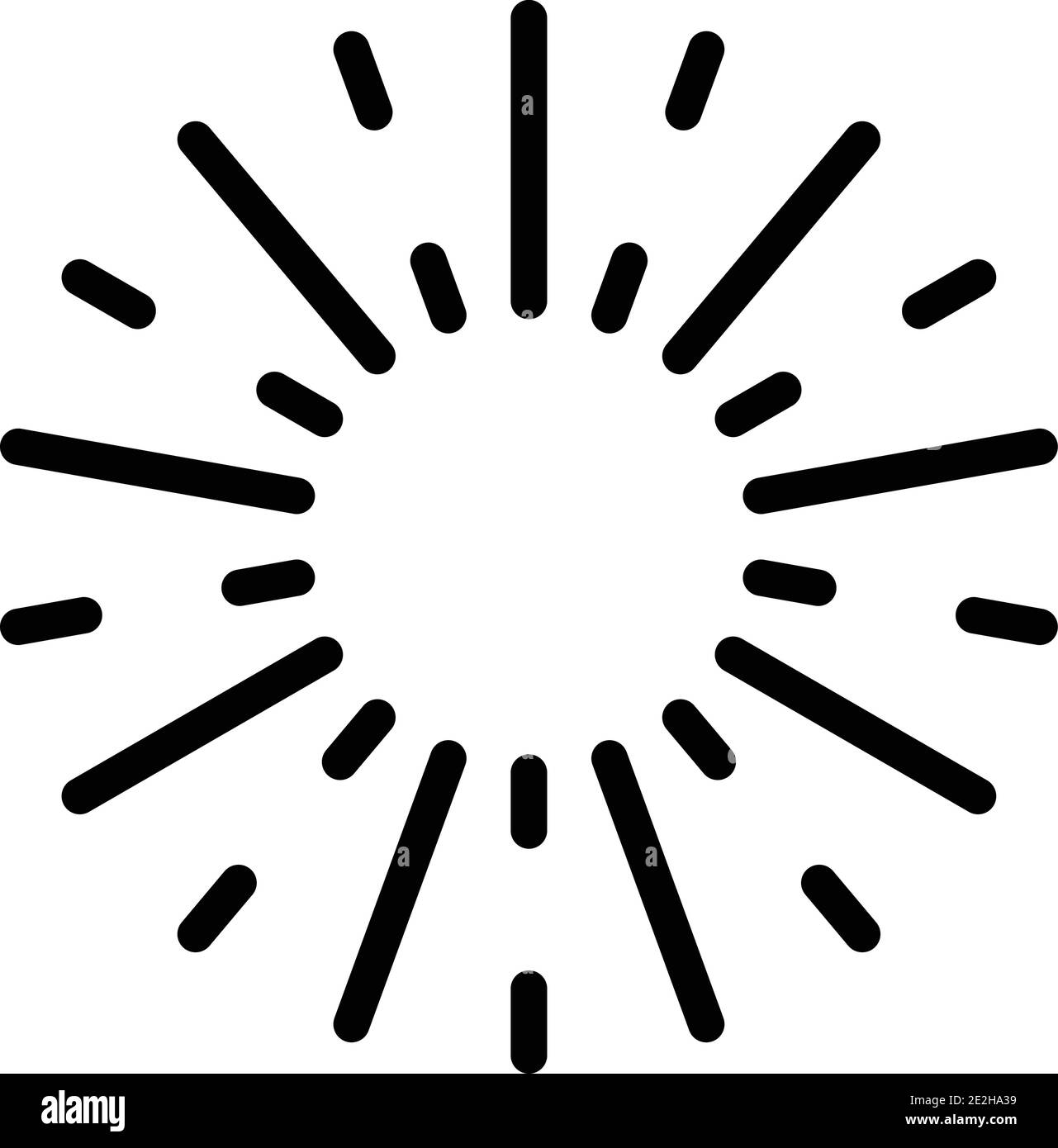 Circle firework icon. Outline circle firework vector icon for web ...