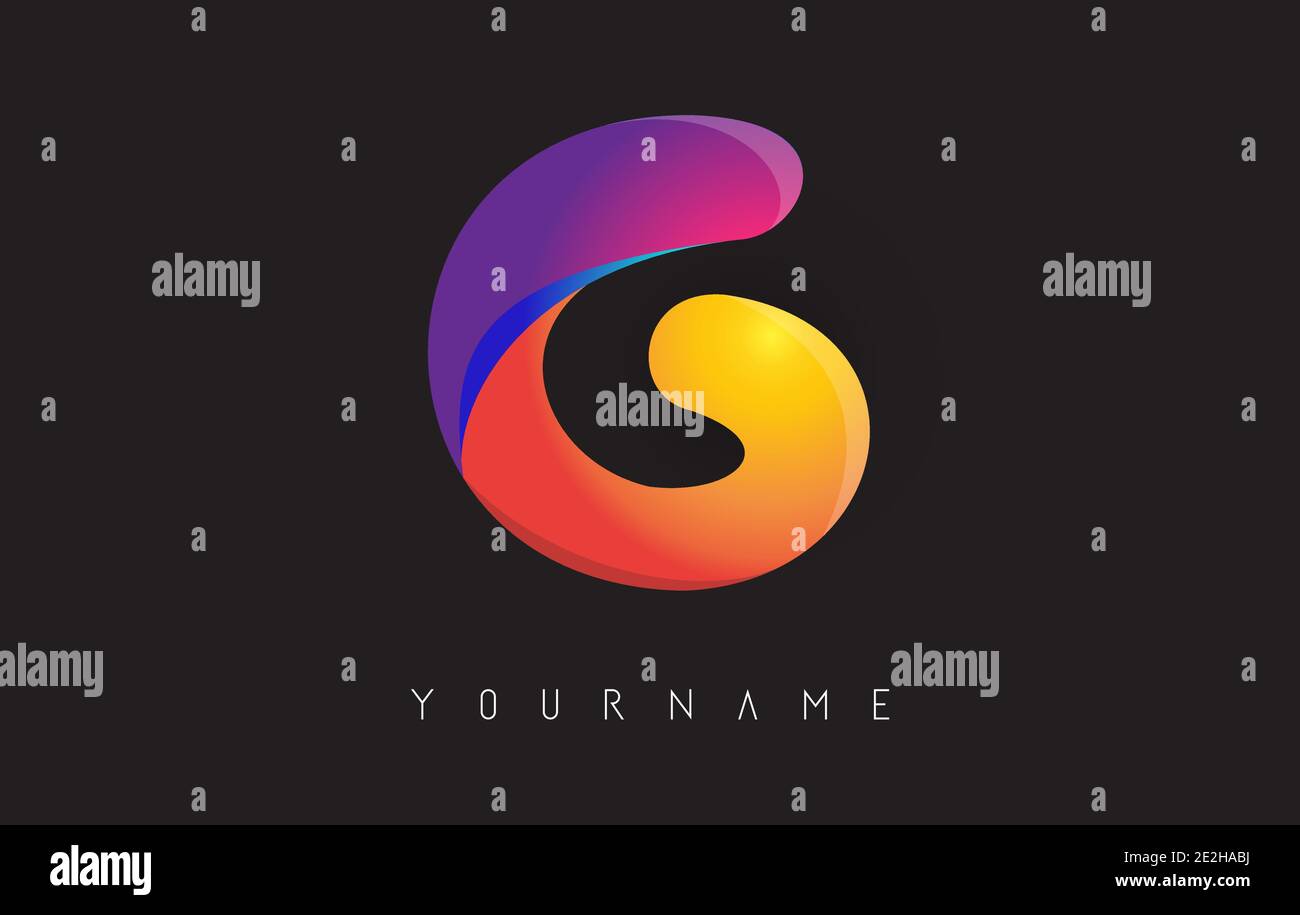 Letter G logo with gradient color design. Business card templates ...