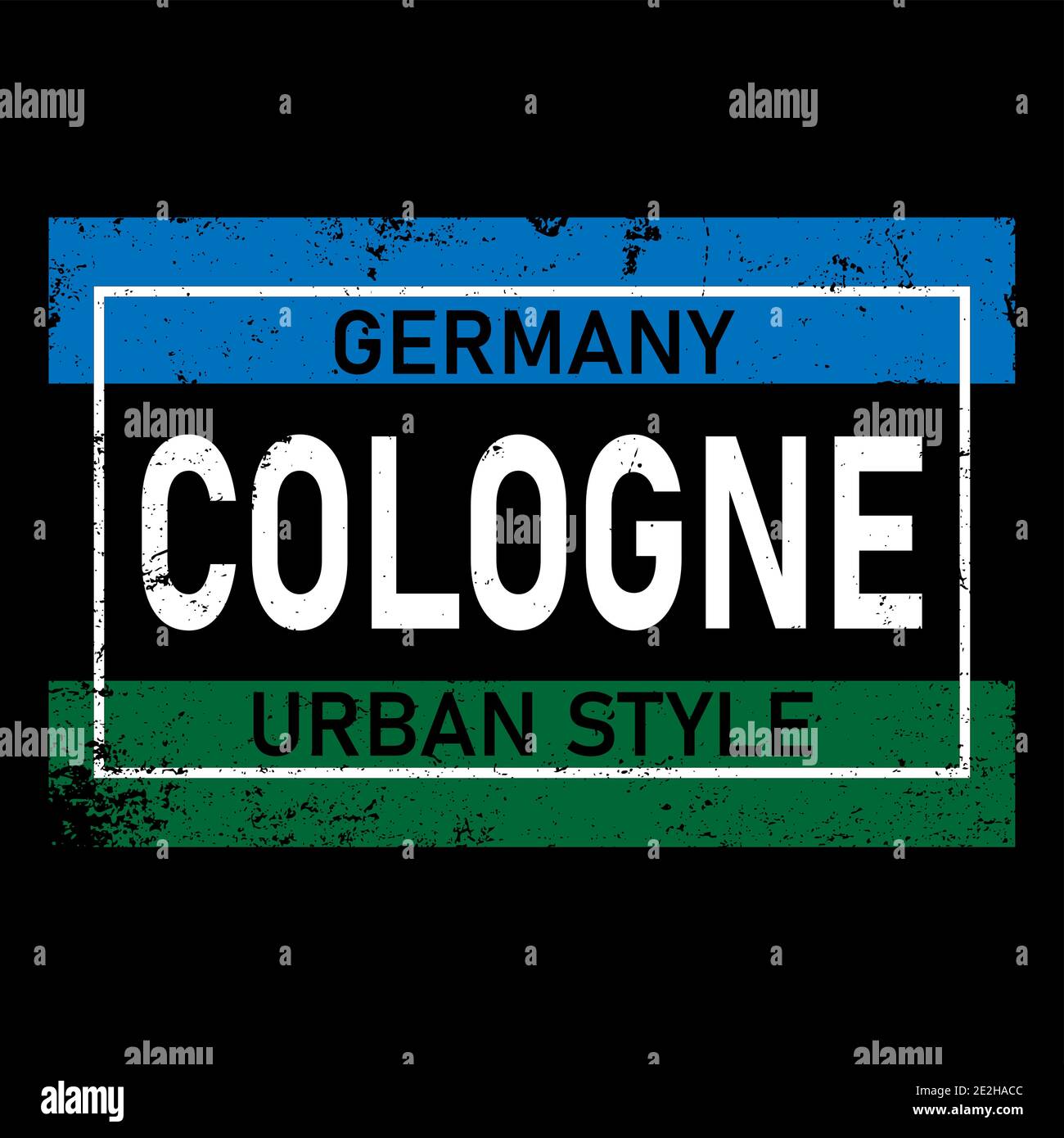 two color Cologne typography design vector, for t-shirt, poster and ...