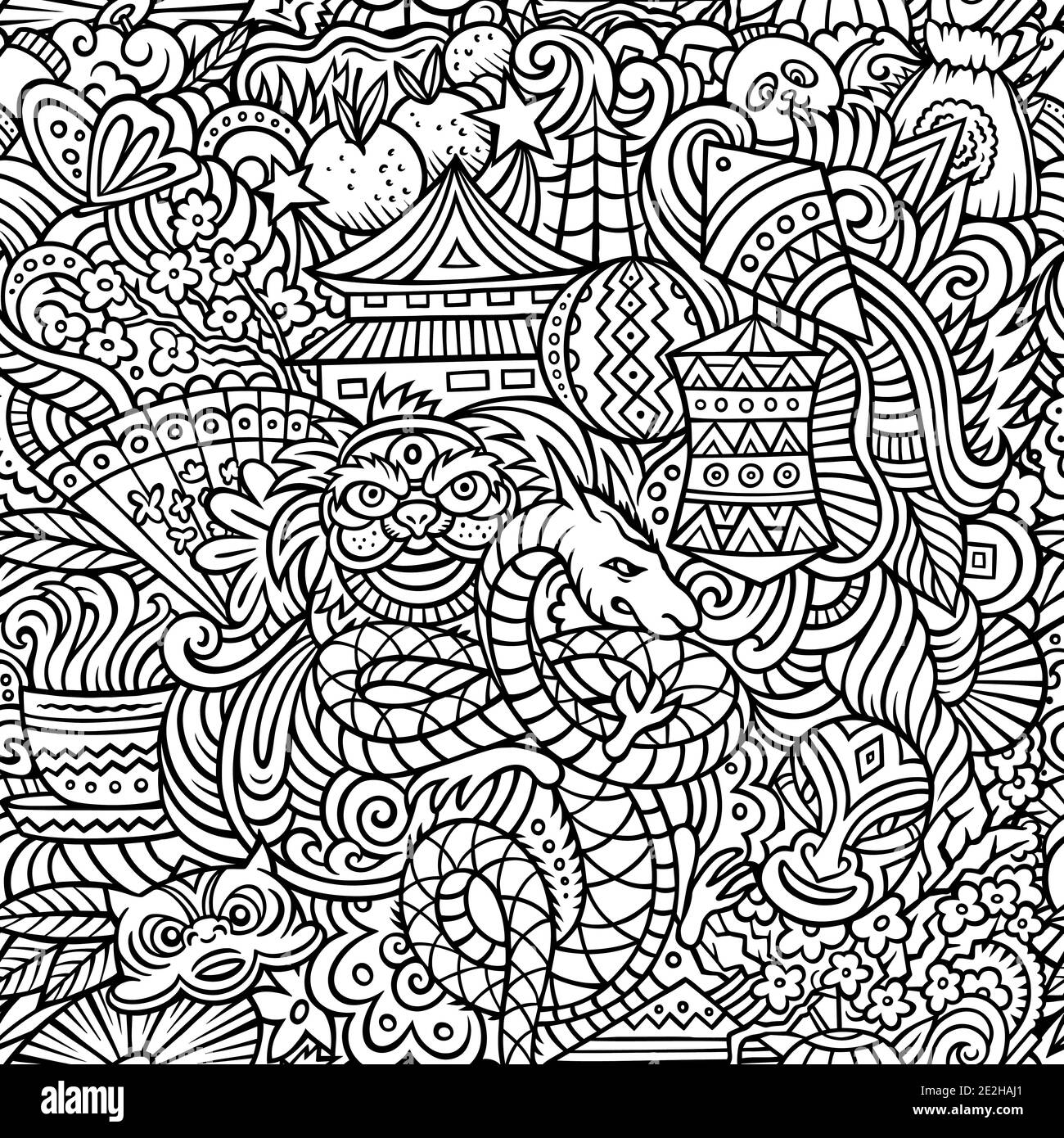 House of the mandarin Stock Vector Images - Alamy