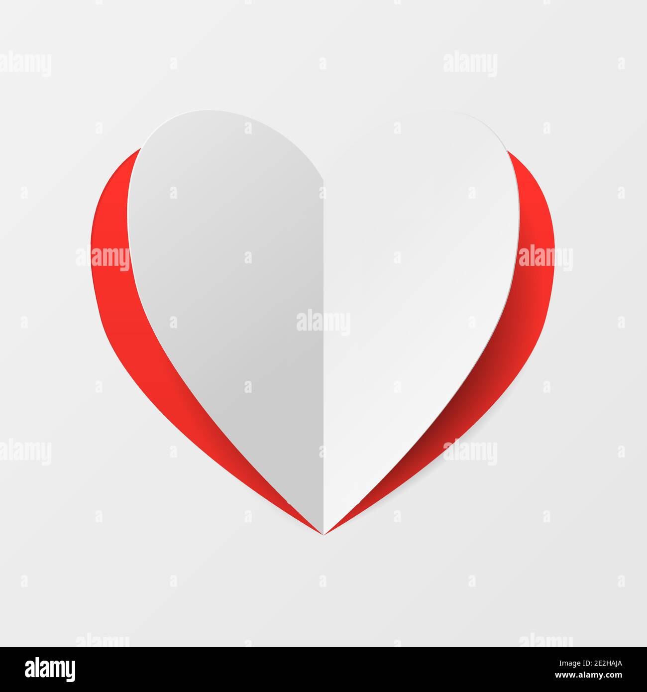 White origami paper heart Stock Vector Images - Alamy