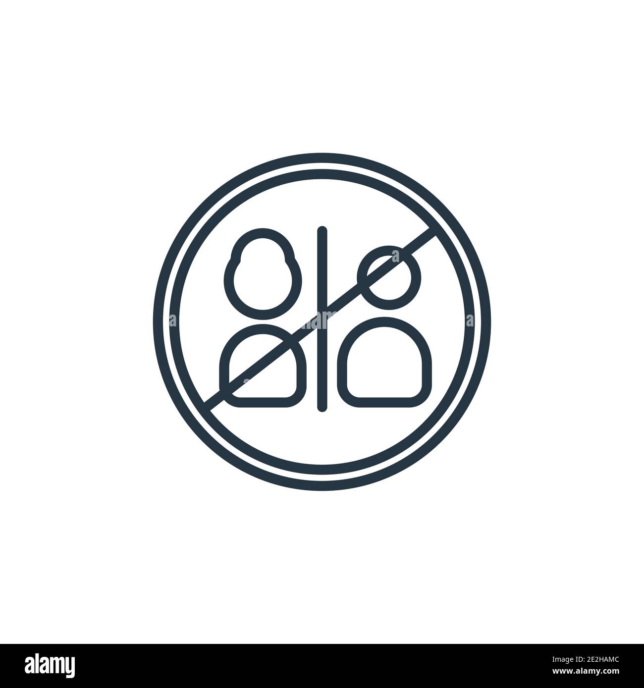 No toileting outline vector icon. Thin line black no toileting icon ...