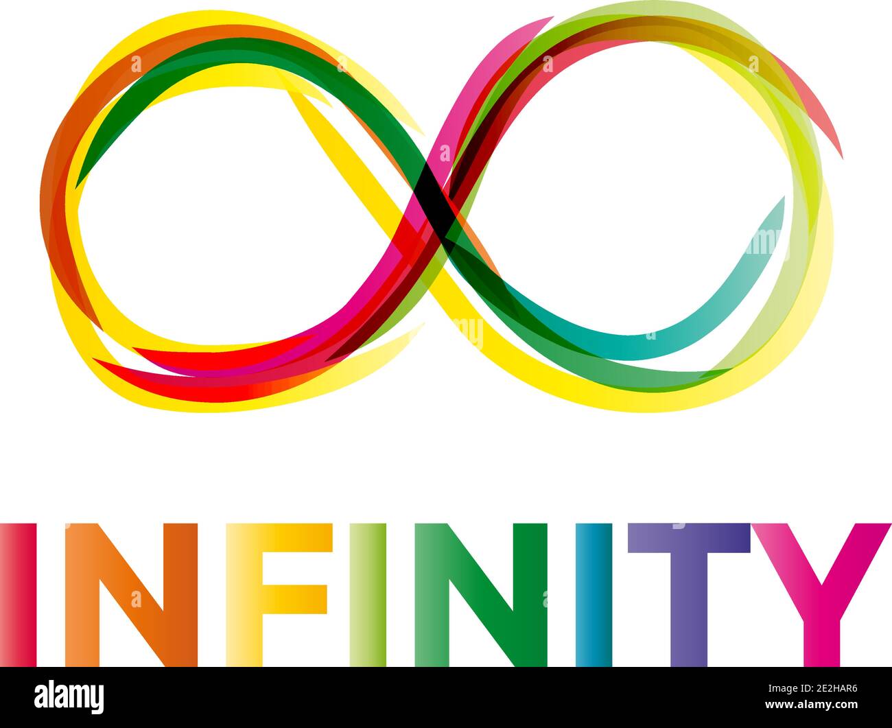 Vector sign infinity. Written with colored markers Stock Vector Image ...