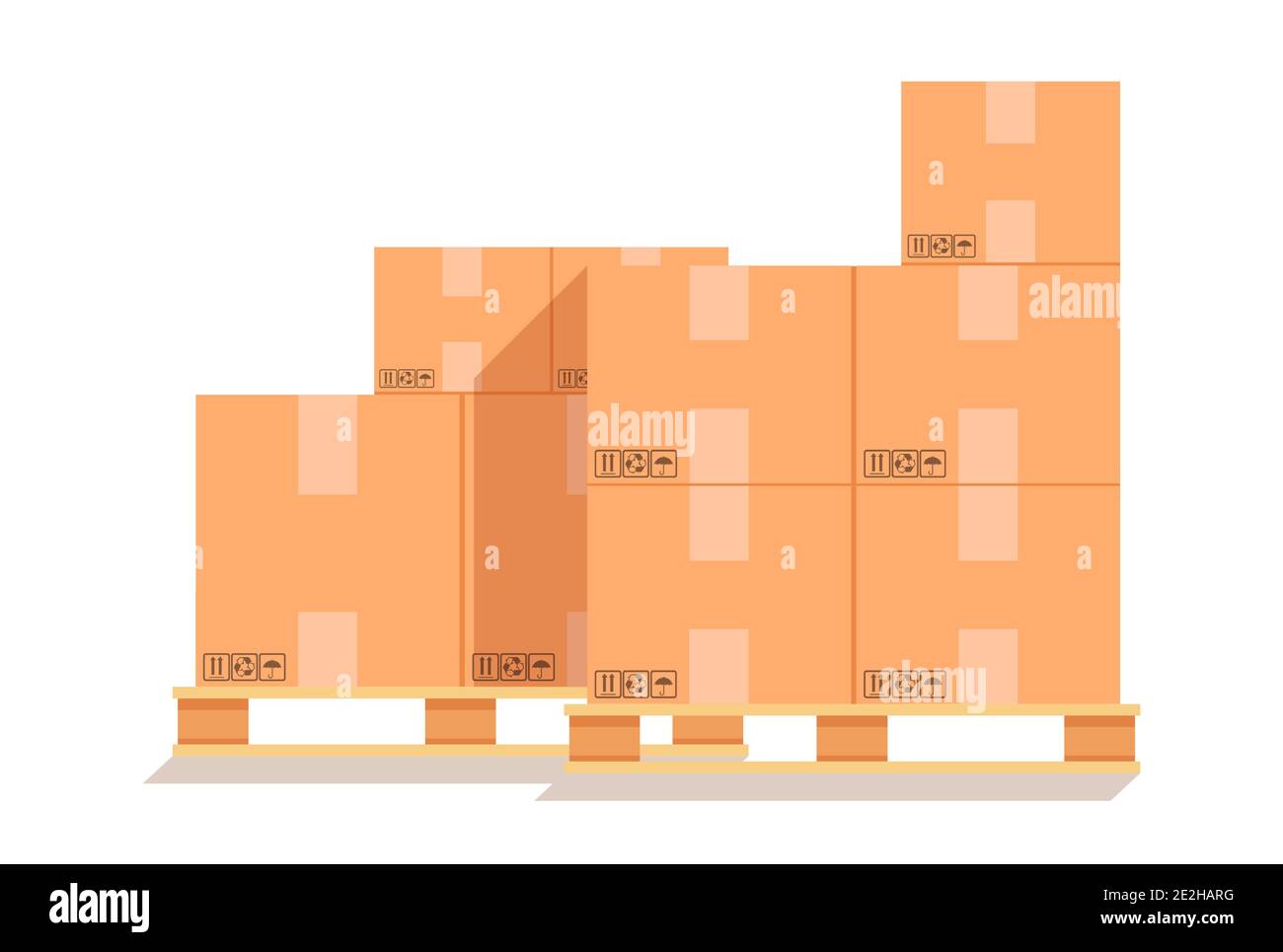 Wood pallet cartoon hi-res stock photography and images - Alamy