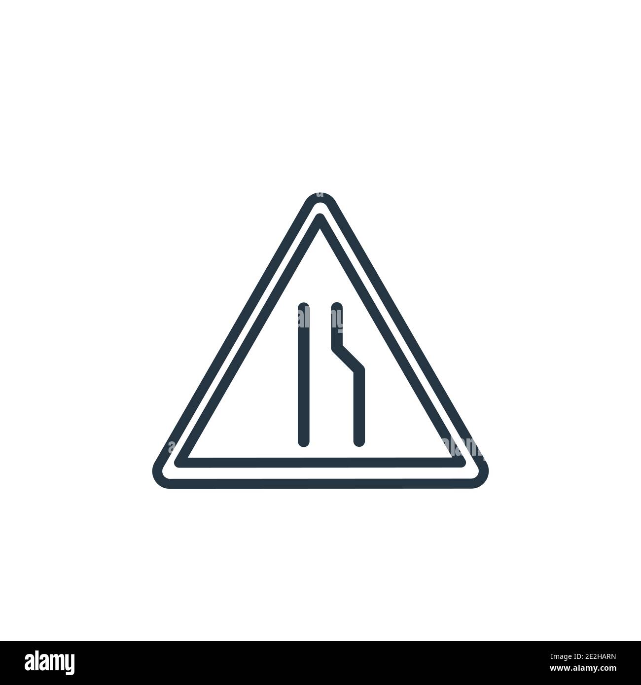 Traffic merging from left ahead Stock Vector Images - Alamy