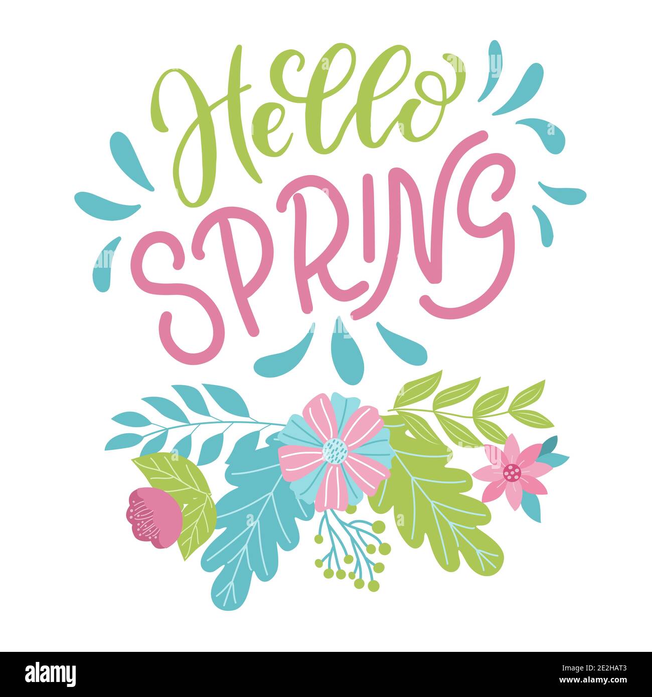 Greeting card inscription hello Stock Vector Images - Alamy