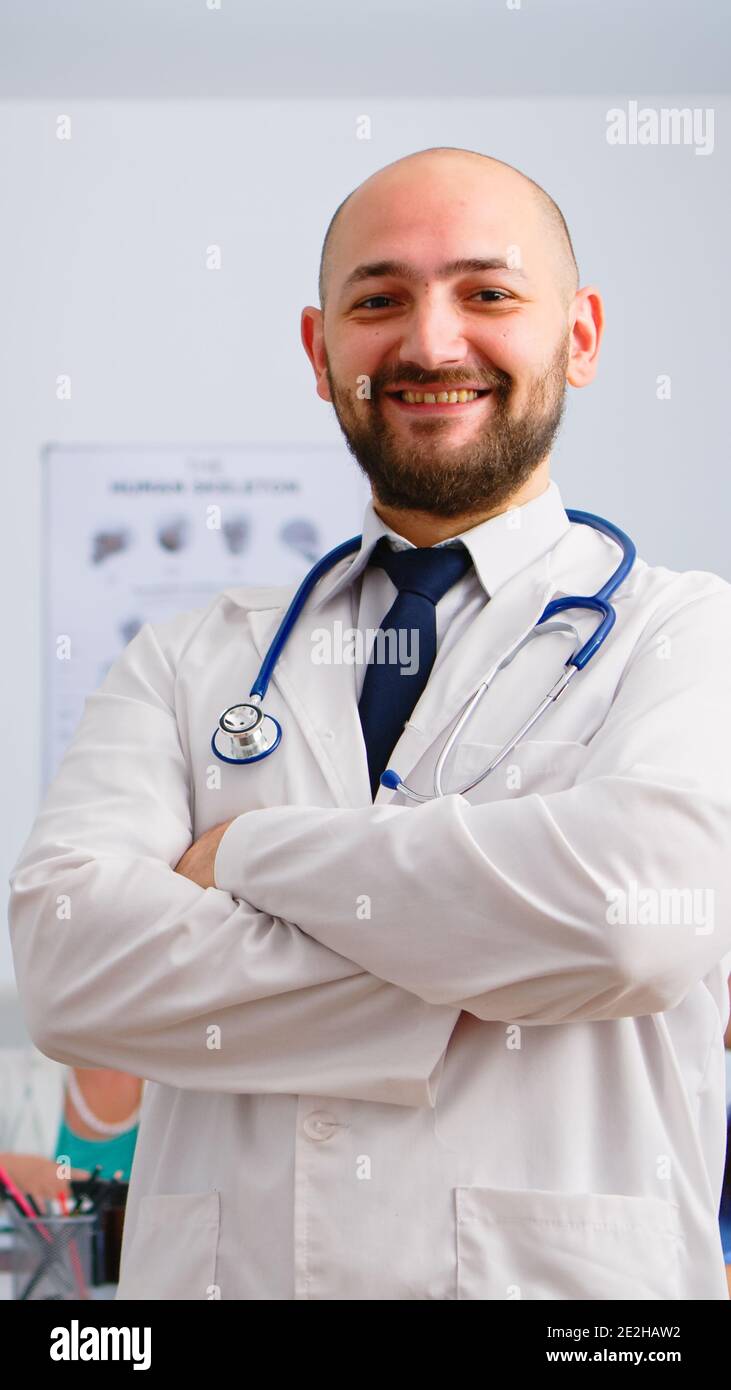 Doctor talking looking camera taking hi-res stock photography and ...