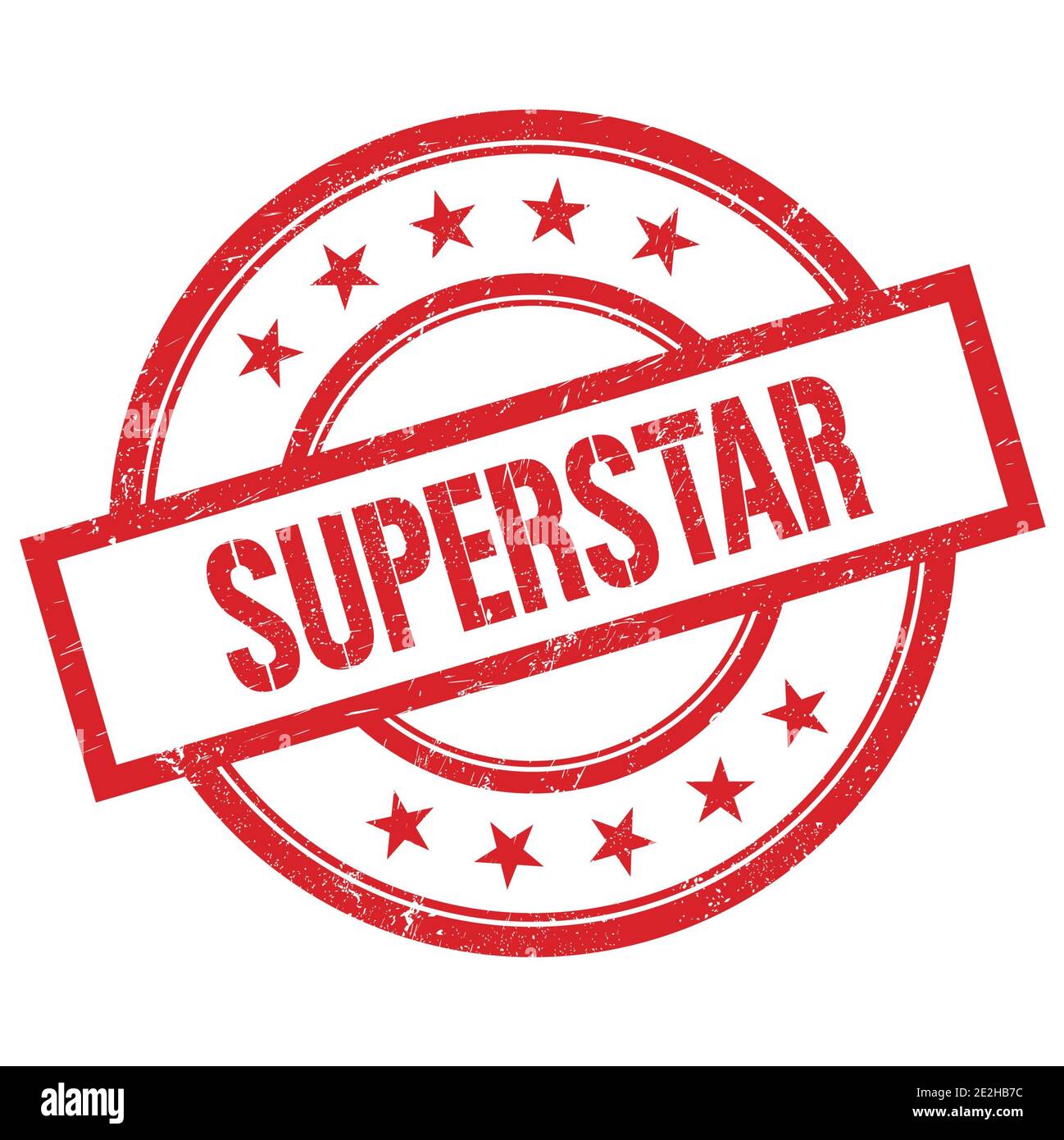 SUPERSTAR text written on red round vintage rubber stamp Stock Photo ...