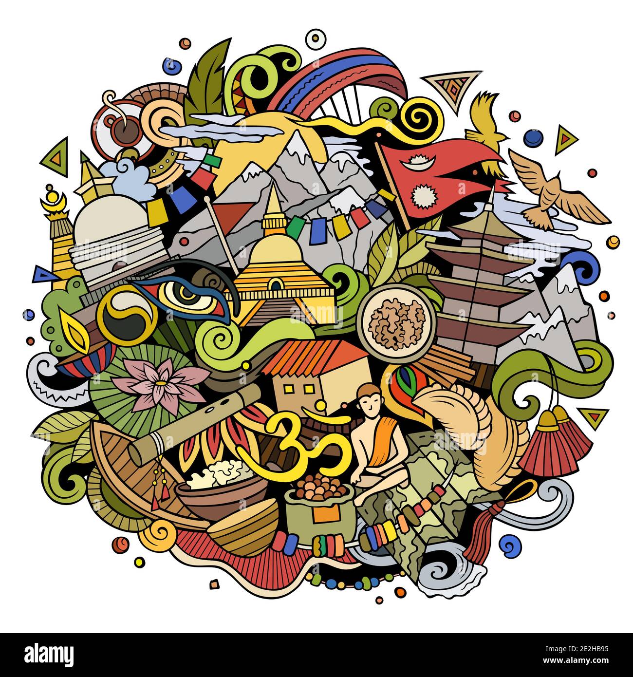 Monastery of nepal Cut Out Stock Images & Pictures - Alamy