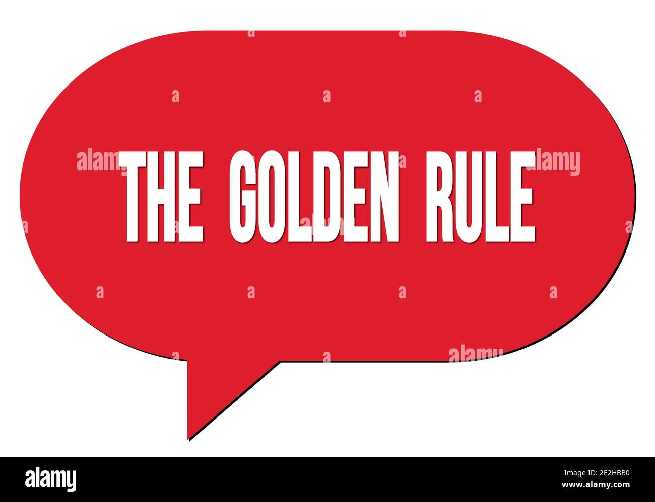 THE GOLDEN RULE text written in a red speech bubble stamp Stock Photo ...