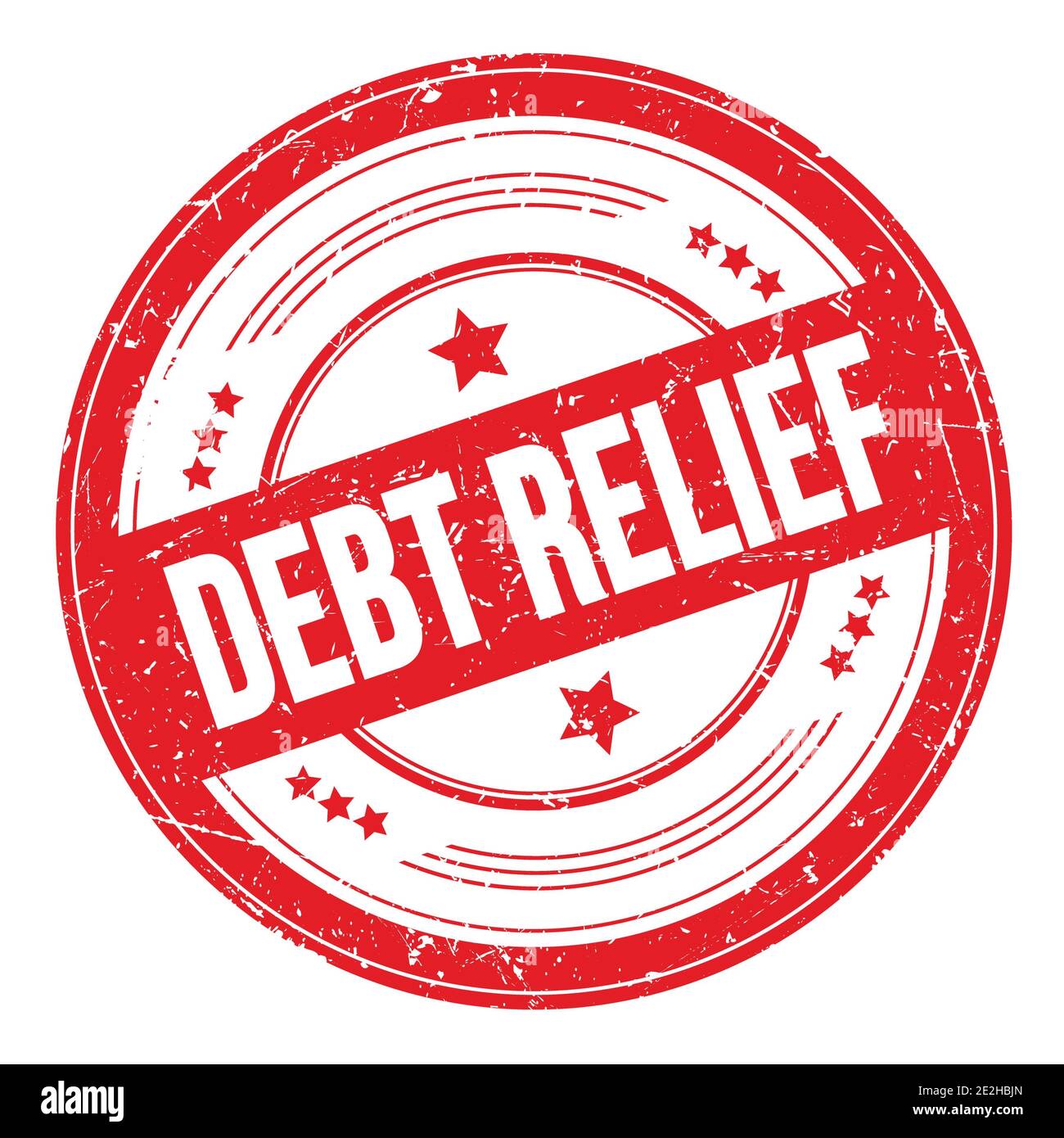 DEBT RELIEF text on red round grungy texture stamp Stock Photo - Alamy