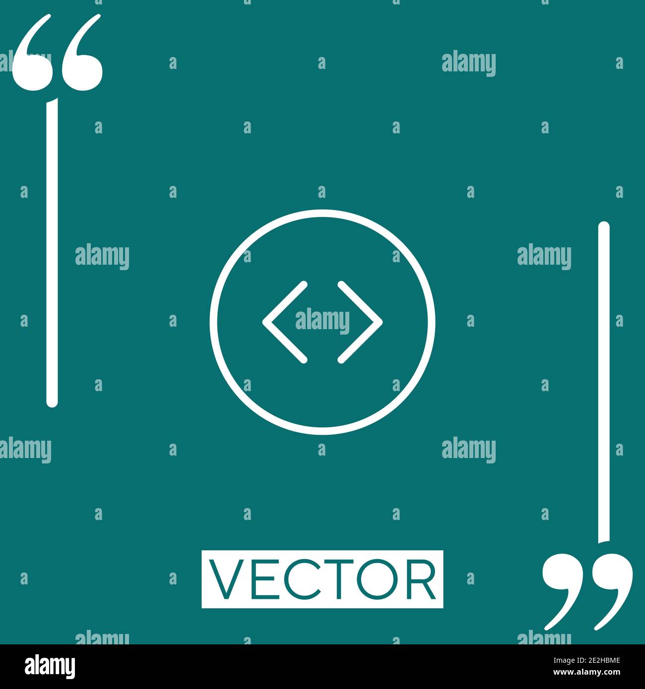 coding vector icon Linear icon. Editable stroke line Stock Vector Image ...