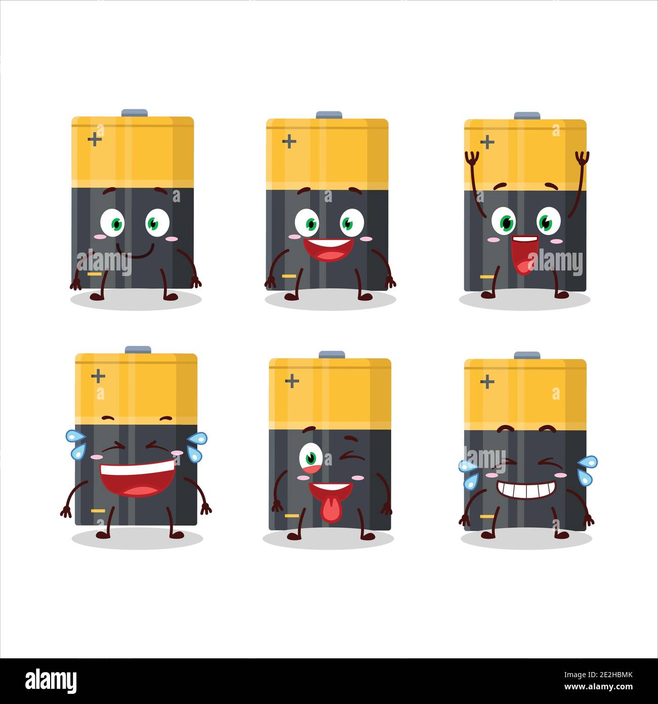 Cartoon character of power battery with smile expression. Vector ...