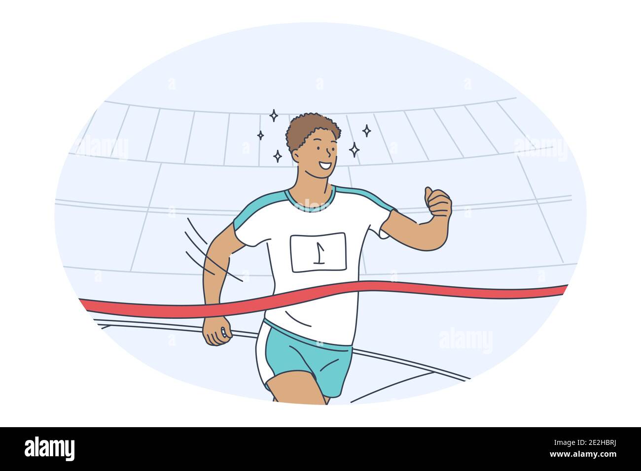 Athletics, running, marathon competition concept Stock Vector Image ...