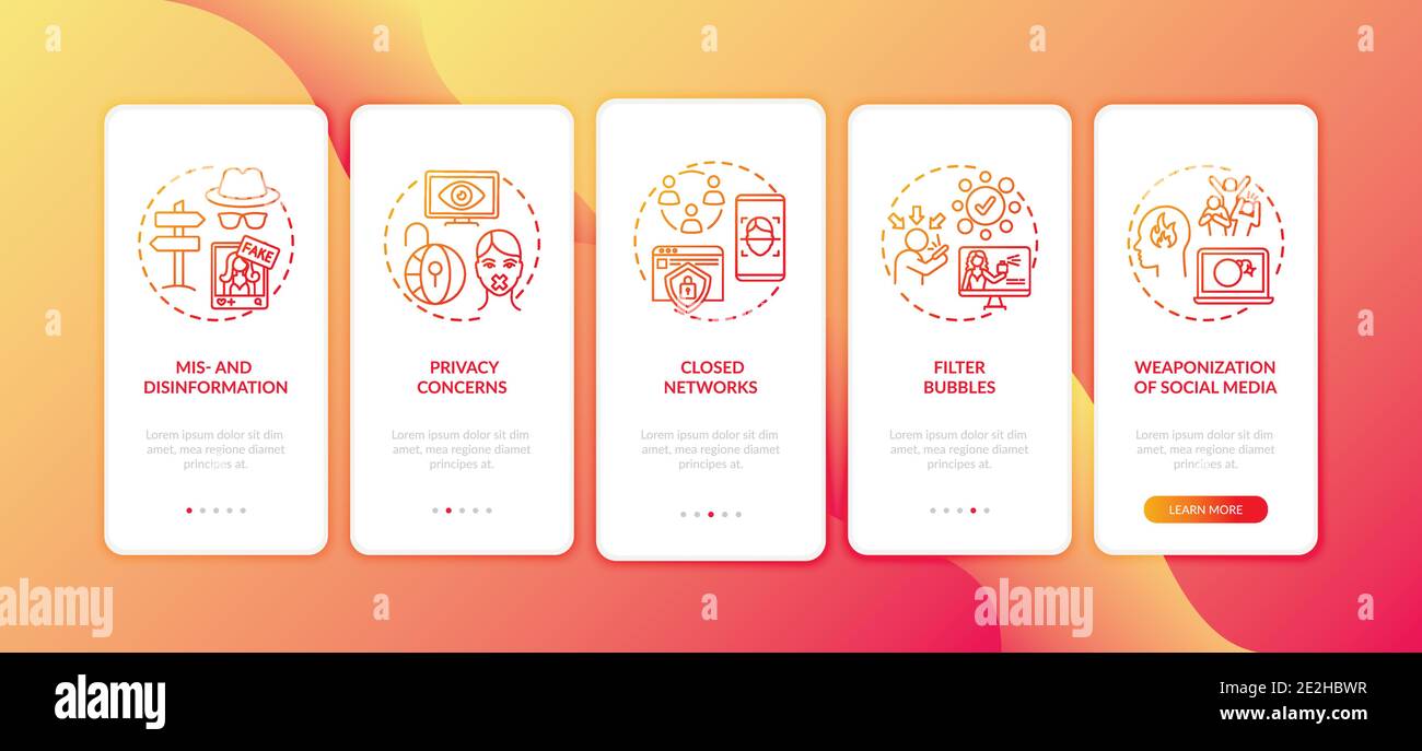 Social media challenges for journalist onboarding mobile app page ...
