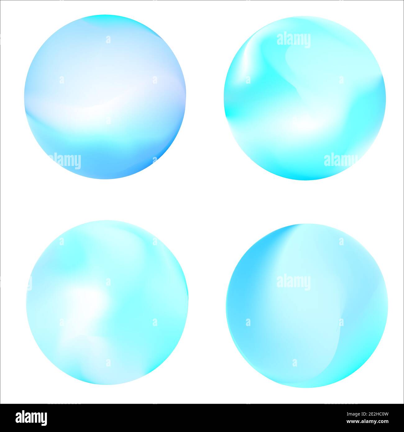 Set of round Vector Gradient. Multicolor Sphere. Modern abstract ...