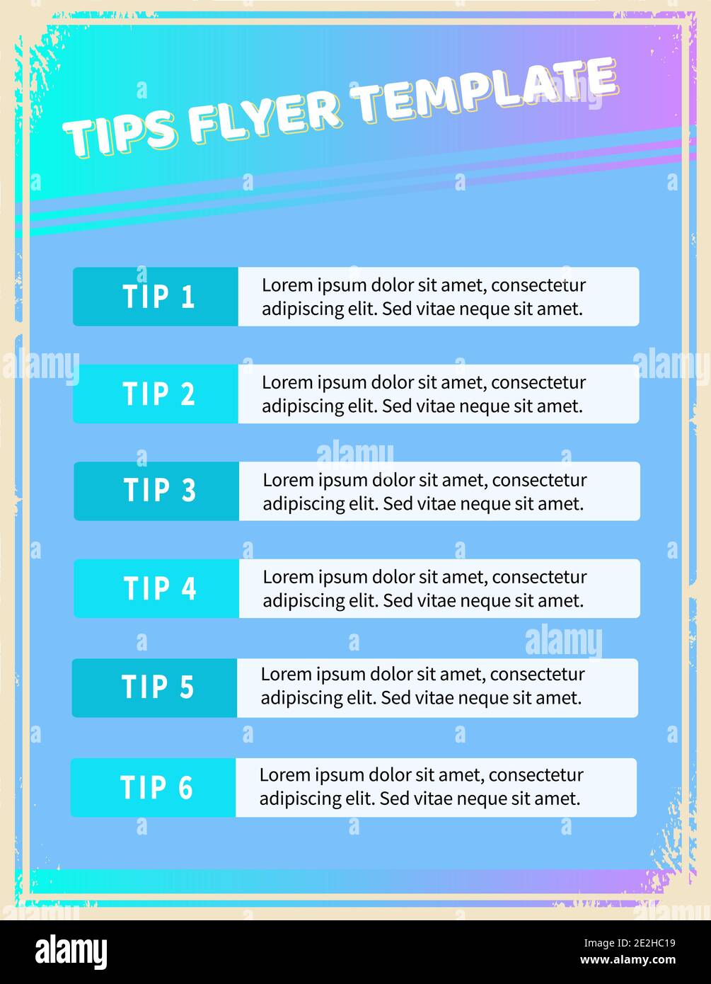 Tips flyer design template Stock Vector Image & Art - Alamy