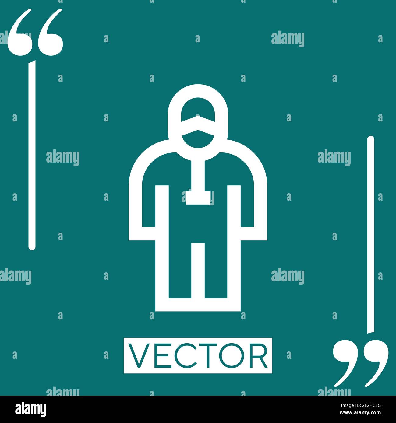 safety suit vector icon Linear icon. Editable stroked line Stock Vector ...