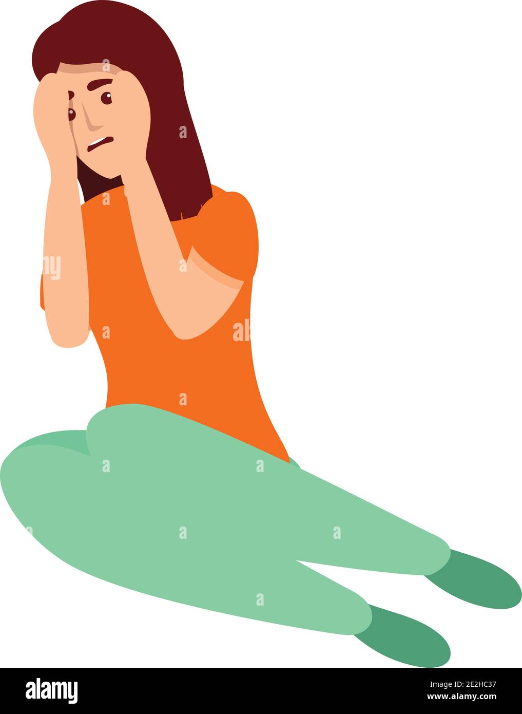 Scared woman icon. Cartoon of scared woman vector icon for web design ...