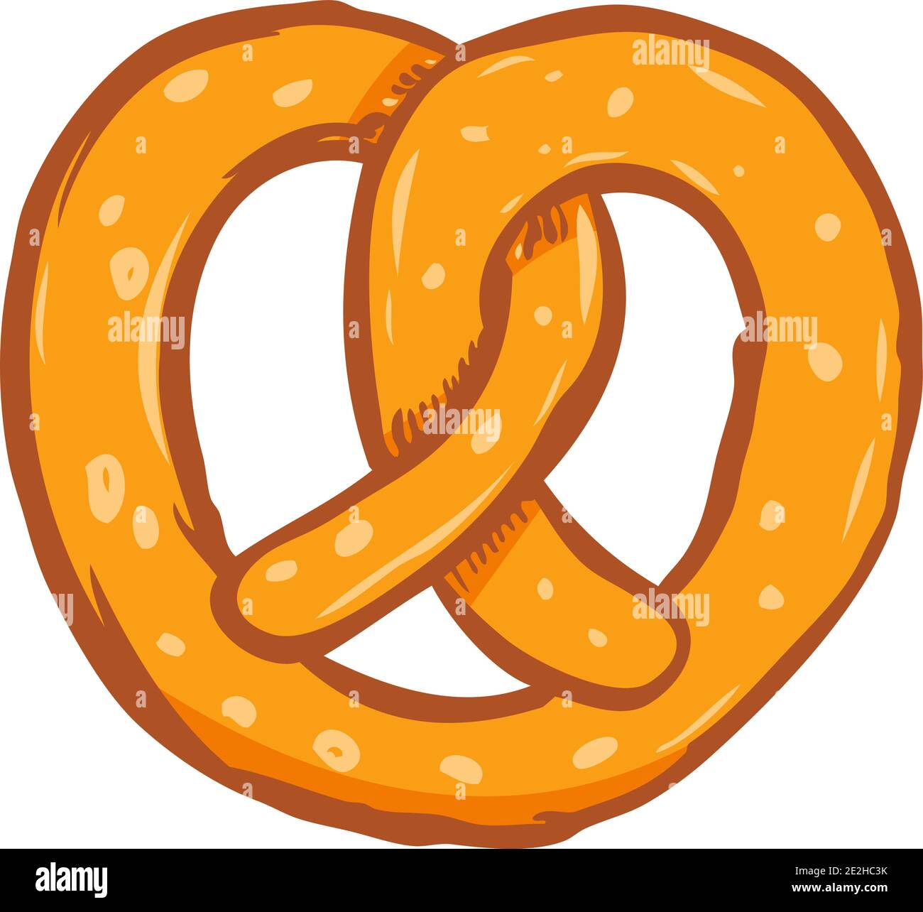 Soft salted pretzel Stock Vector Images - Alamy