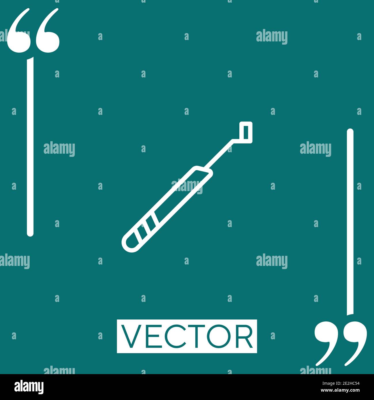 periodontal scaler vector icon Linear icon. Editable stroke line Stock ...